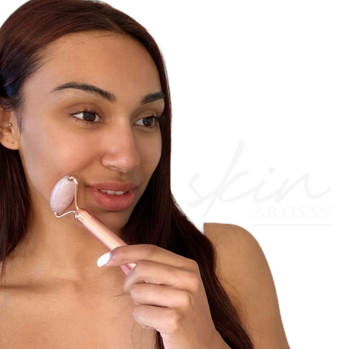 Jade Facial Rolling, Before & After.